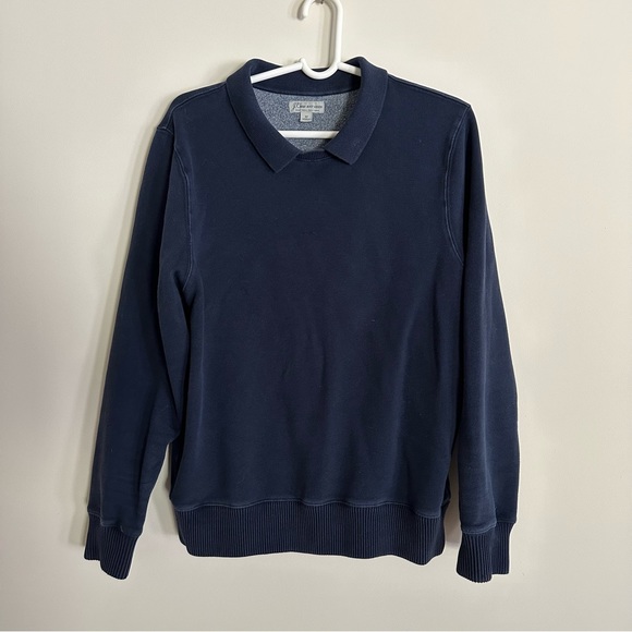 J. Crew | Sweaters | Jcrew Navy Collared Crewneck Sweater | Poshmark